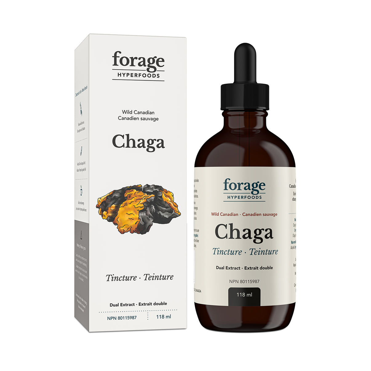 Chaga Liquid Extract Tincture – Original | Forage Hyperfoods